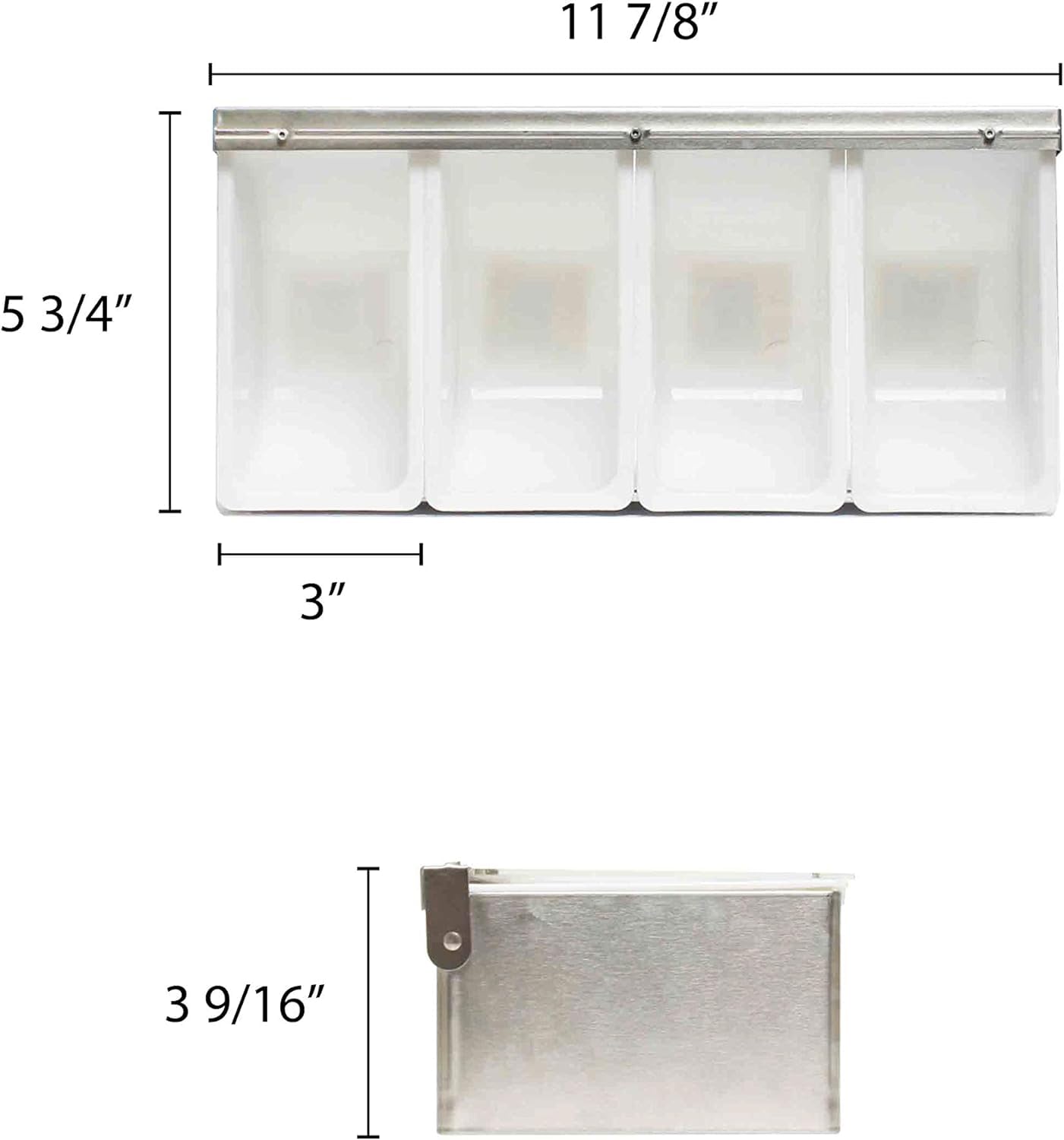 Snapklik.com : TrueCraftware 4 Compartment Condiment Dispenser Garnish ...