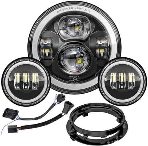Amazon.com: AVOUZ 7 Inch Motorcycle LED Headlight 4.5" Fog Passing ...