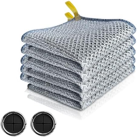 Amazon.com: Steel Scrubber for Dishes - Microfiber Wire Dishwashing Rag ...