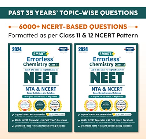 Smart Errorless Chemistry NEET Class 11 & 12 (2024) - NCERT Based ...