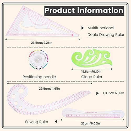 Snapklik.com : Sewing Curve Ruler Set,5 PCS French Curve Ruler For ...