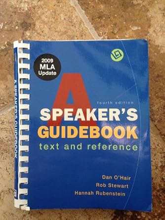 A Speaker's Guidebook: Text and Reference: 9780312601942: Communication ...