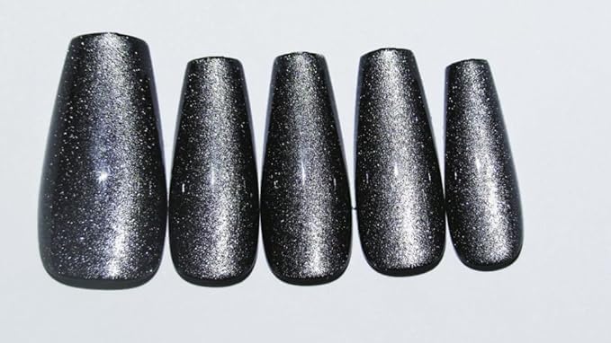 Amazon.com: Press On Nails - Chic Chit Galaxy in Your Eyes, black cat ...