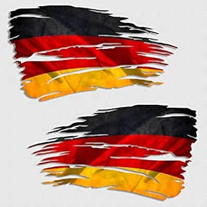 Amazon.com - German Flag Decal Sticker Tattered Germany Distressed ...