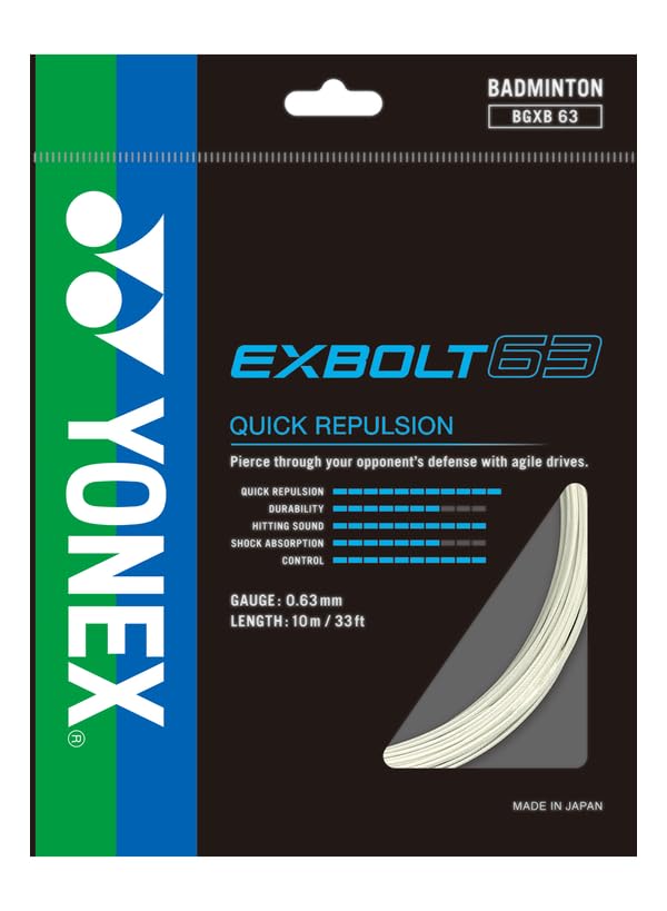 Buy YONEX EXBOLT 63 Badminton String - White (1120) Online at Low Prices in India - Amazon.in