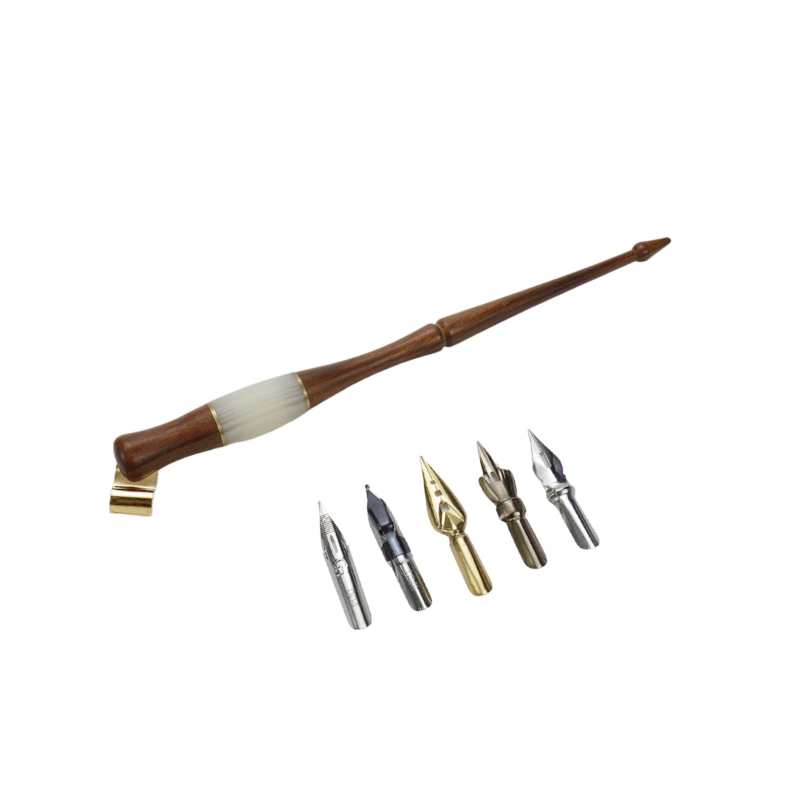 Snapklik.com : Meprotal Wood Calligraphy Oblique Dip Pen Holder Set ...