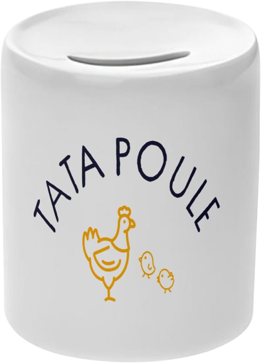 Salvadanaio in ceramica bianca – Tata Poule Famiglia Carino Animale ...