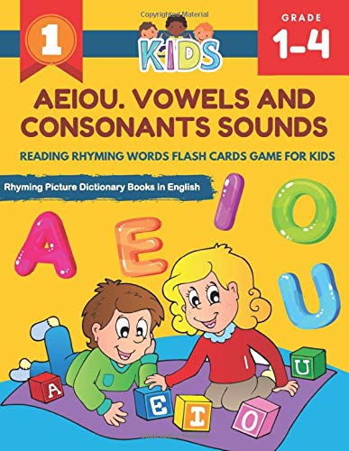 Buy AEIOU. Vowels and Consonants Sounds Reading Rhyming Words Flash ...