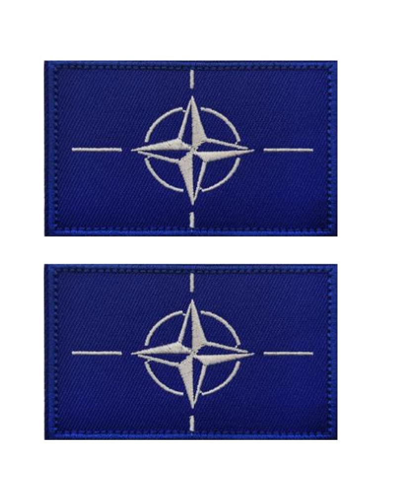 Amazon.com: Uijokdef Uijokdef 2 PCS NATO Flag Patches Hook and Loop Fastener Embroidered ...