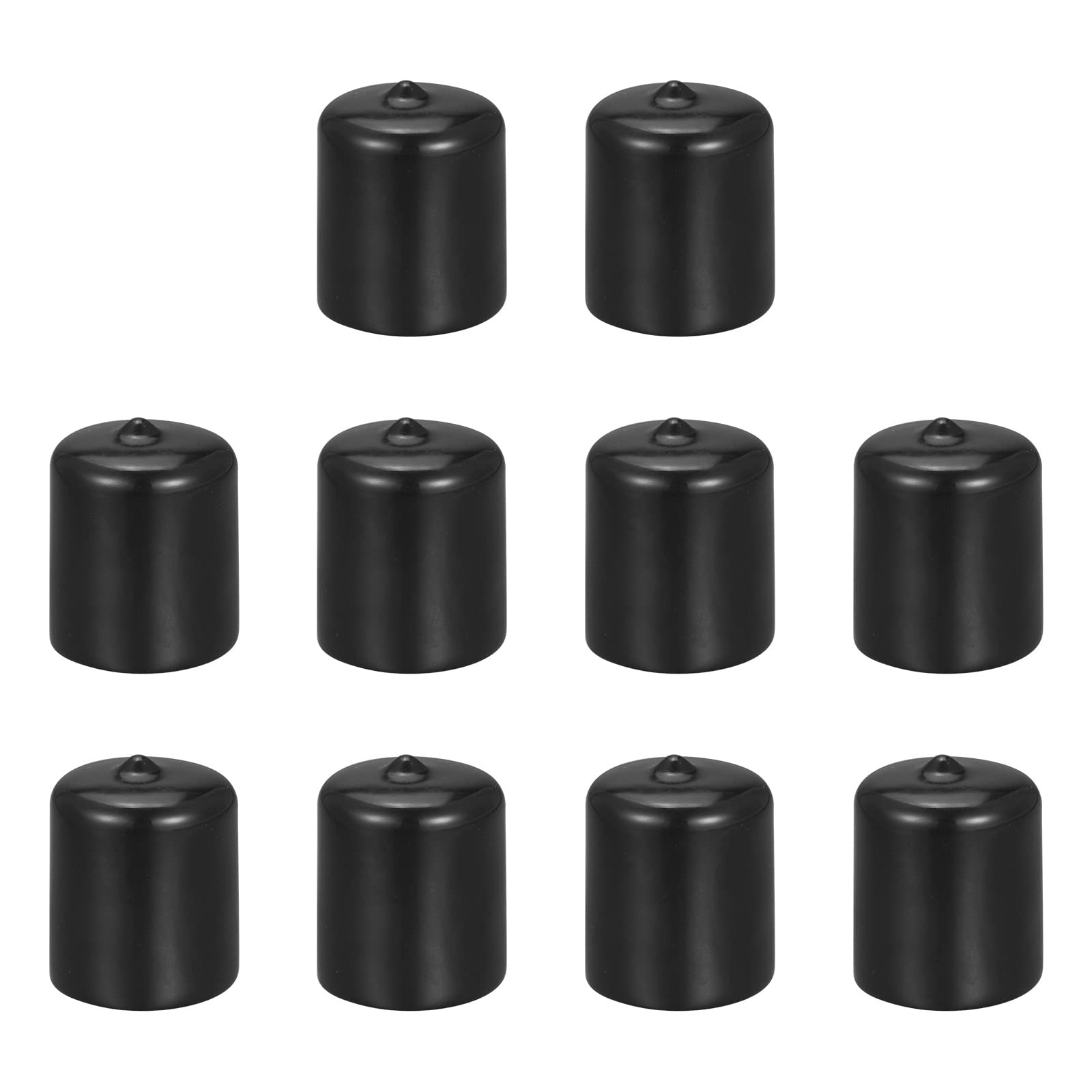 Snapklik.com : 10 Pack 1" ID Black Screw Thread Protectors Rubber End ...