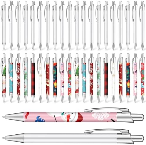 Amazon.com : Spakon 36 Pcs Sublimation Beadable Pens Blank Metal Bead ...