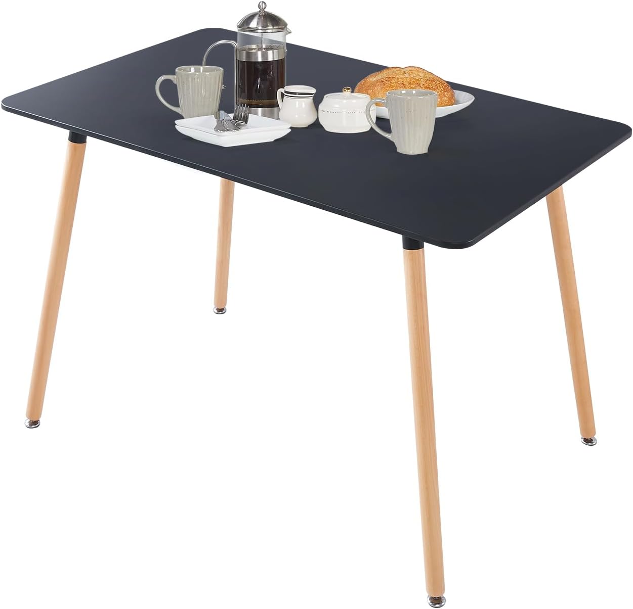 Mesa de comedor rectangular moderna de mediados de siglo, mesa de ...