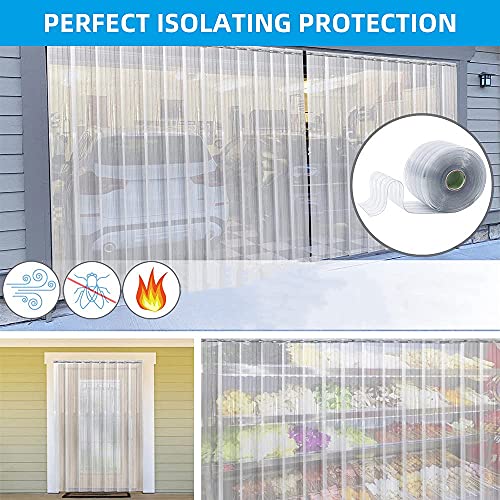 Snapklik.com : Plastic Vinyl Strip Curtain 50 Length X 7.6 Width X 0.08 ...