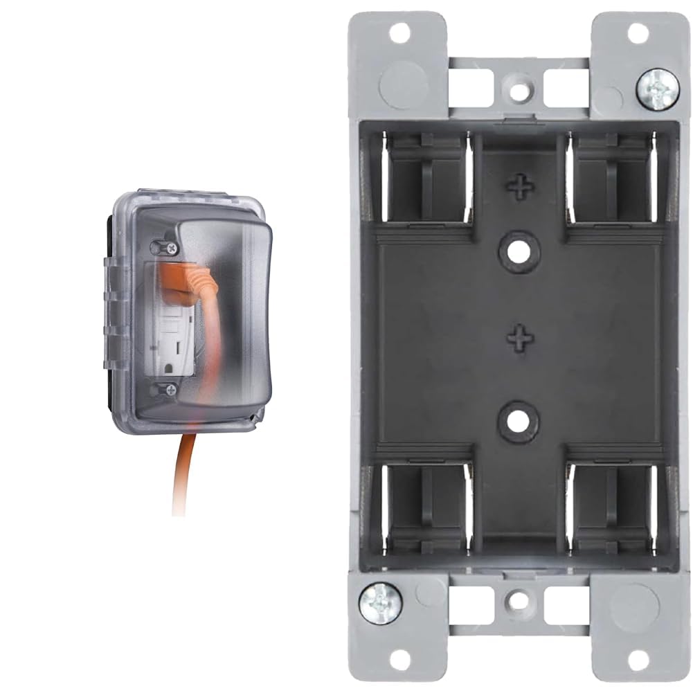 TayMac 1-Gang Weatherproof Electrical Outlet Cover and Newhouse 1-Gang ...