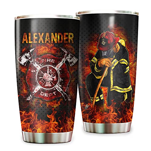 Amazon.com: Personalized Firefighter Tumbler - Firefighters Gifts for ...