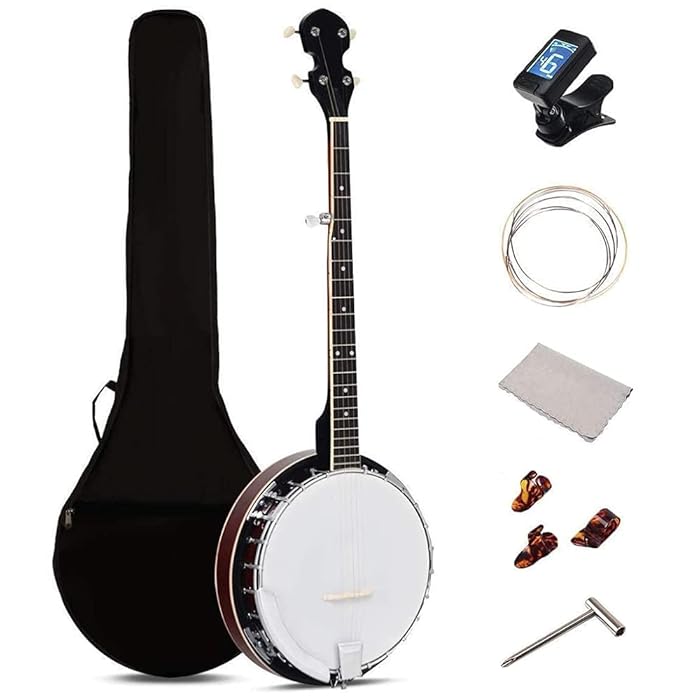 Buy MIRIO 5 String Banjo - Full Size Banjo Kit with 24 Brackets, Closed ...