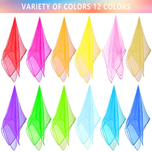 Snapklik.com : 12pcs Square Dance Scarves, Juggling Silk Scarf Props ...