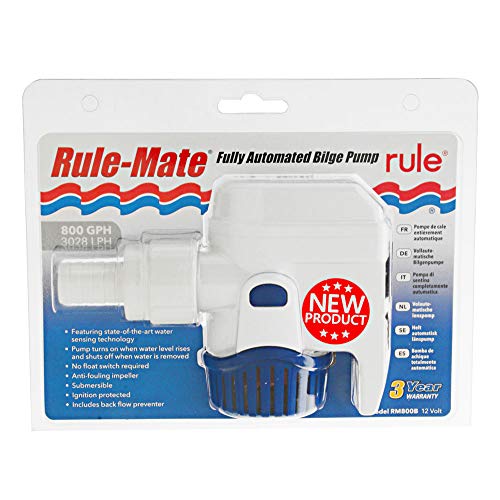 Rule Industries RM800B Mate Bilge Pump 800 GPH, Standard, White – BigaMart