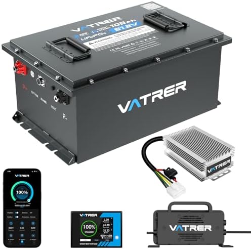Amazon.com: 48V Lithium Golf Cart Battery, Built-in 200A BMS, with 18A ...
