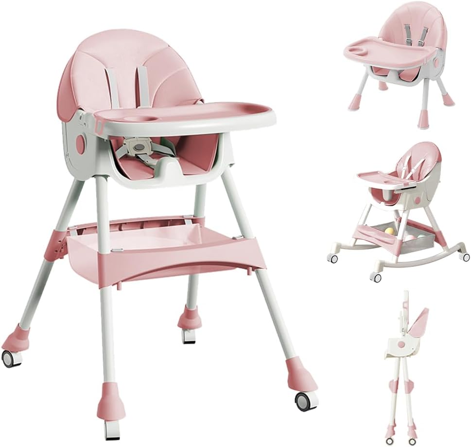 Amazon.com : Baby High Chair, 6 in 1 Convertible High Chairs for Babies ...