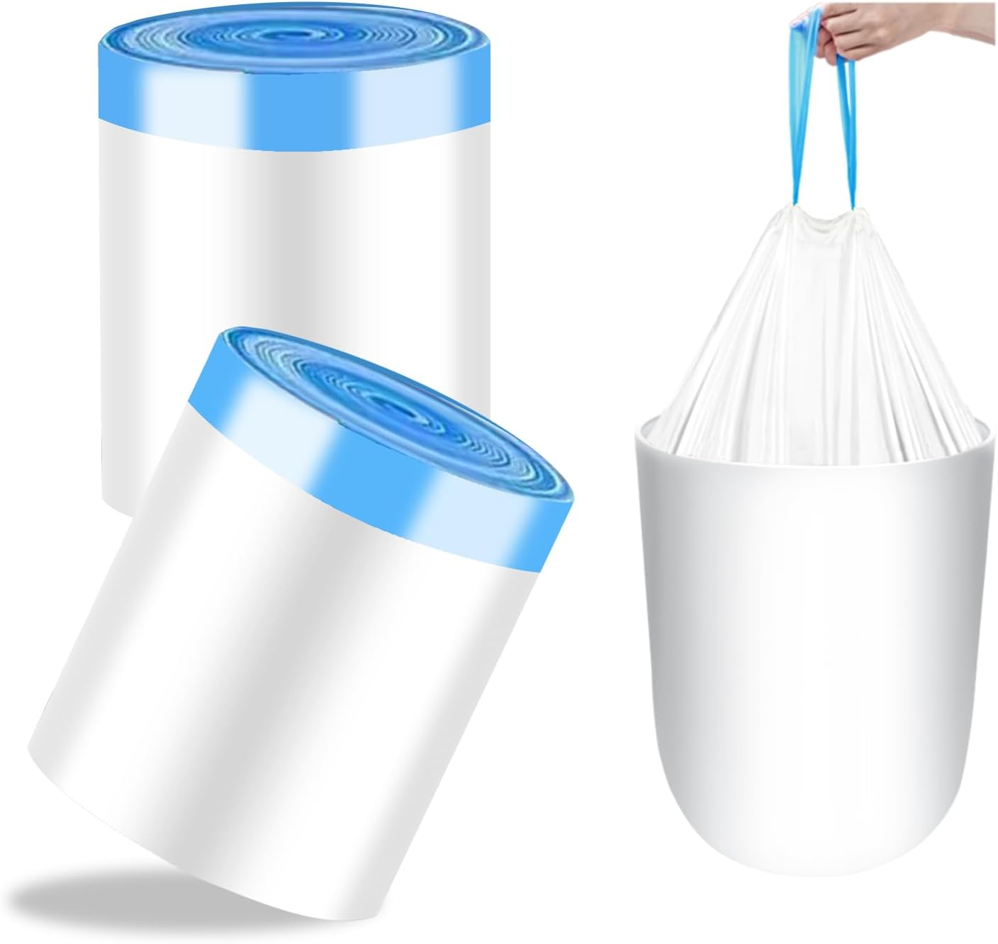 Amazon.com: LEAMOO 4 Gallon Drawstring Trash Bag, Small 15 Liter ...