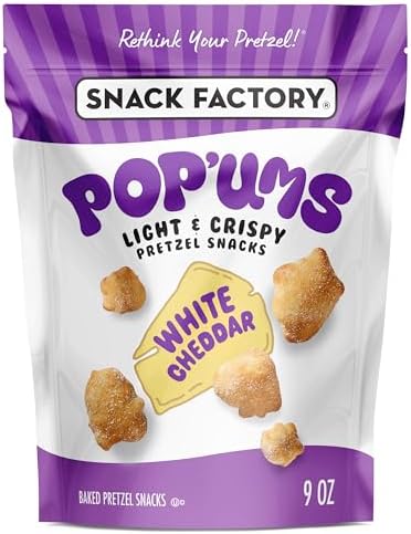 Amazon.com: Snack Factory Pop'ums White Cheddar Pretzel Snacks, 9 Oz Bag
