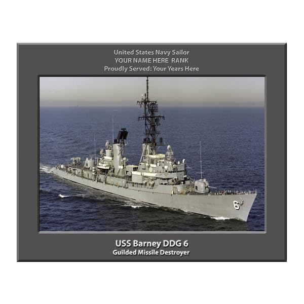 Amazon.com: USS Barney DDG-6 Personalized United States Navy Ship ...