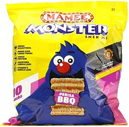 Amazon.com: Mamee Monster Family Pack Snack Noodles 56 Packs x 25g (BBQ)