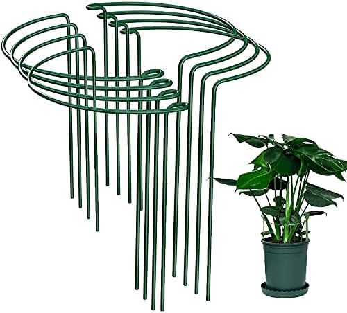 8 Pack Plant Support Stakes, Metal Interlinking Plant Stake for Garden, Plant Cages & Supports ...