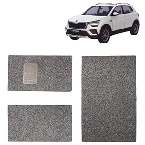 KINGSWAY® Noodle Grass PVC Car Floor Foot Mats - 12mm Thickness, Universal Size Compatible with ...