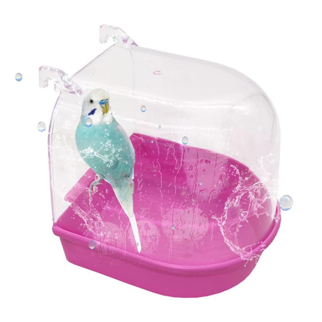 Sage Square Bird Bath Box, Caged Bird Wonderful Bathtub with Hole for ...