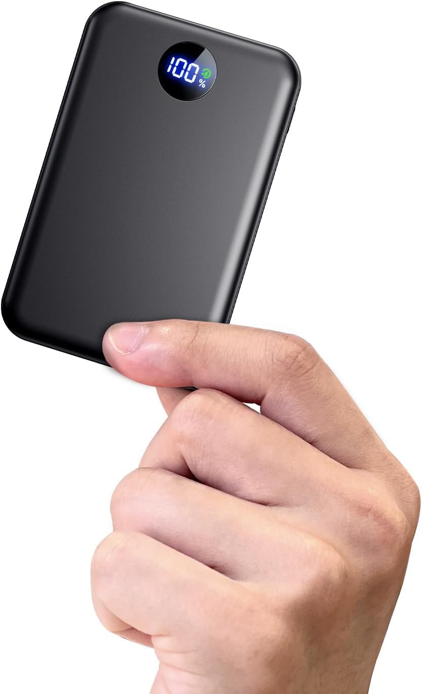 Power Bank 10000 mah,22.5W powerbank klein Aber stark mit led-anzeige ...