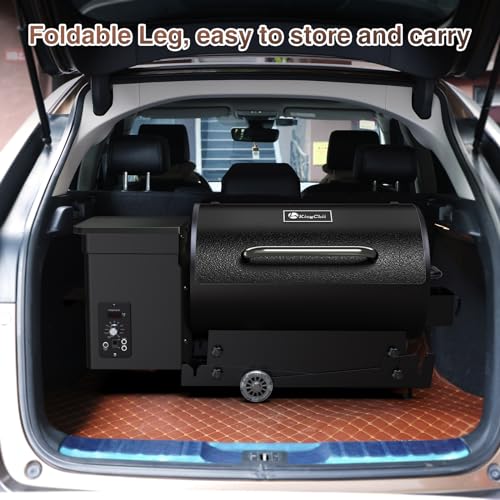 KingChii Portable Electric Wood Pellet Grill & Smoker with Foldable ...