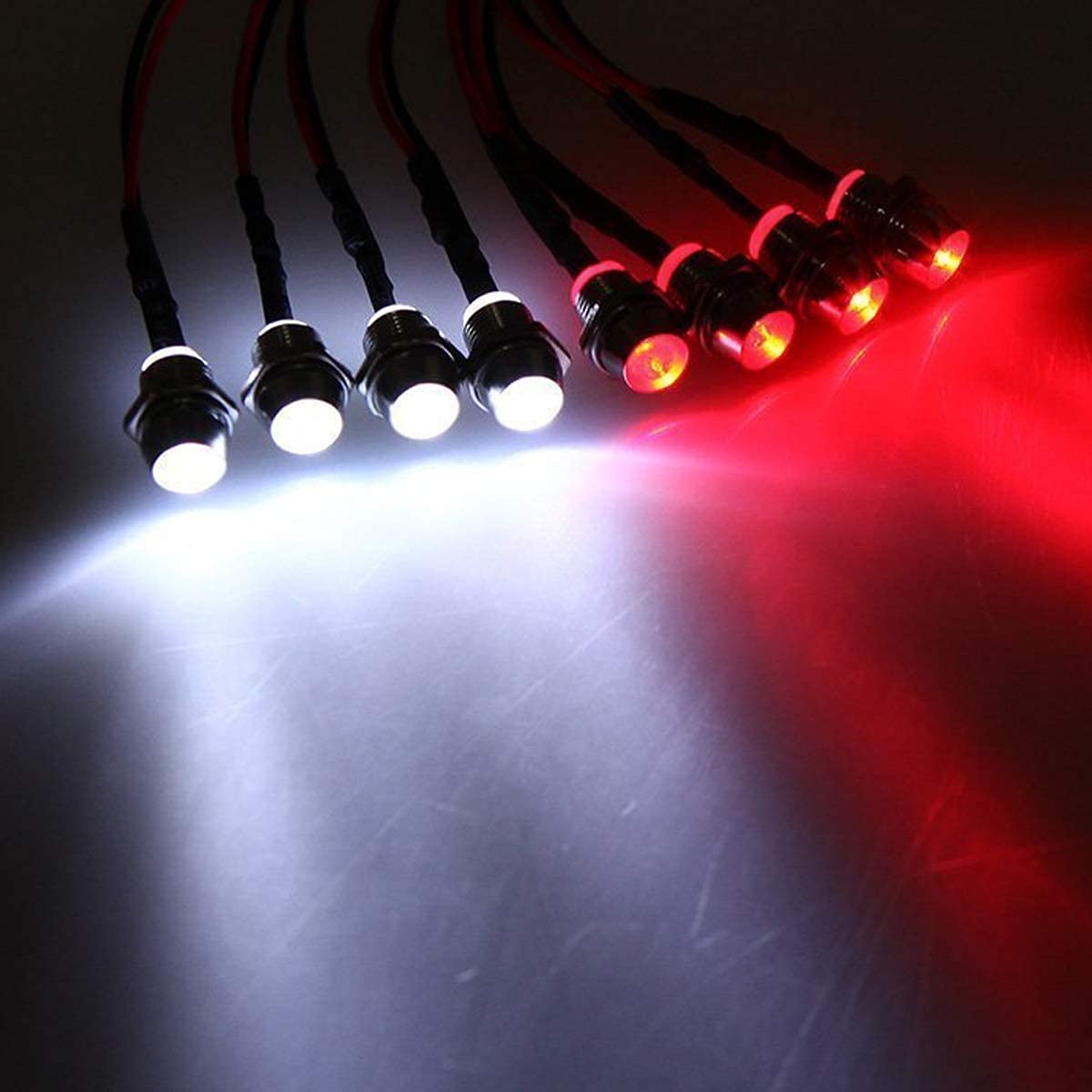 Snapklik.com : GDOOL 8 LED Light Set LED Headlight For 1:10 Scale RC Car