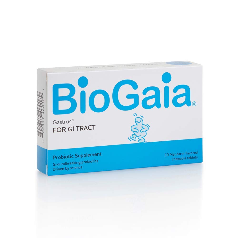 BioGaia Gastrus Chewable Tablets, Adult Probiotic Supplement for ...