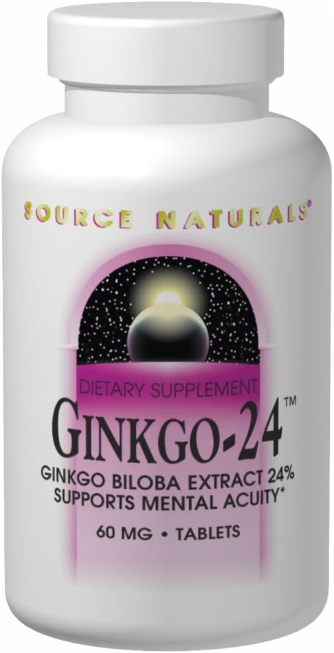 Amazon.com: Source Naturals Ginkgo-24 Biloba Extract 40mg, 120 Tablets ...