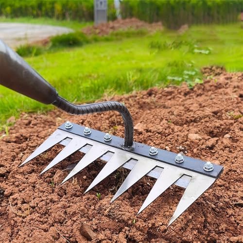 5/6/7/8 Teeth Iron Rake 2.0,Upgraded Irons Weedings Rakes,Gardanie Iron ...