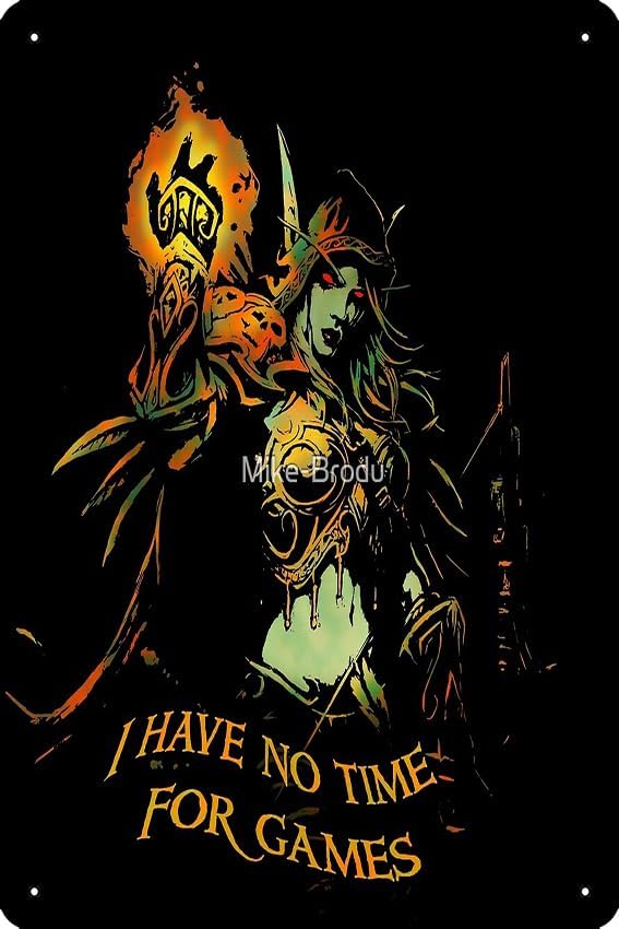 Amazon.com : No Time for Games Poster 8 x 12 Inch Funny Metal Tin Sign ...
