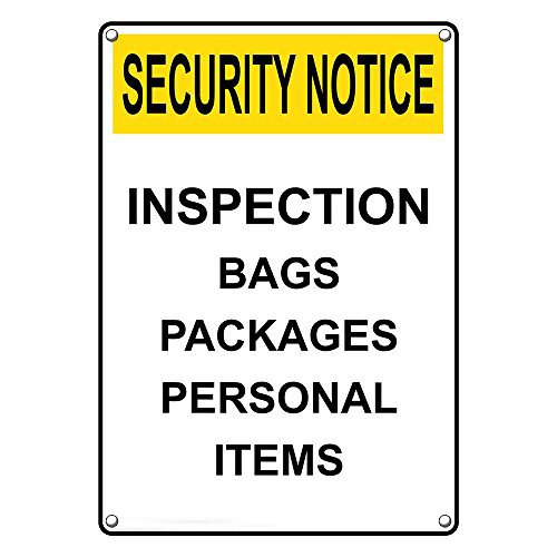 Weatherproof Plastic Vertical OSHA Security Notice Inspection Bags ...