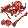 Amazon.com: Beupy 14 Pieces Blood Red Halloween Skeleton Set Fake ...