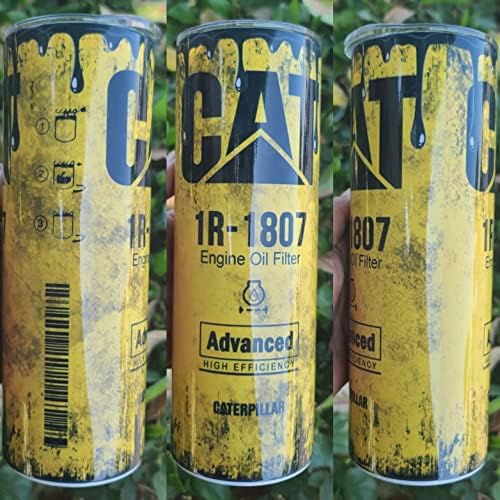 One Oil drip dirly Cat Oil filter 20oz skinny tumbler Great gift for ...