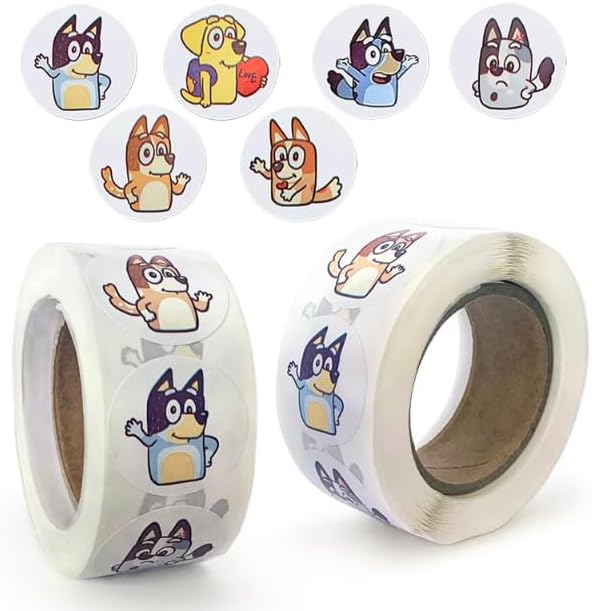 Rollo 500 pcs etiquetas, calcamonías, pegatinas, stickers Caricatura ...