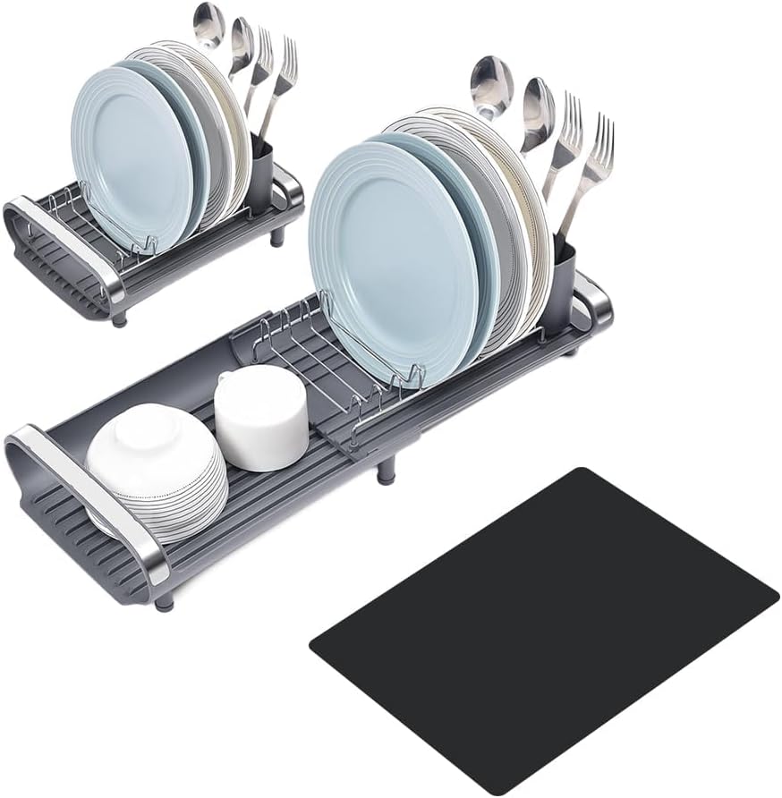 Cozy Ranch Compact Dish Drainer, Expandable Dish Rack, Dish Drying Rack ...