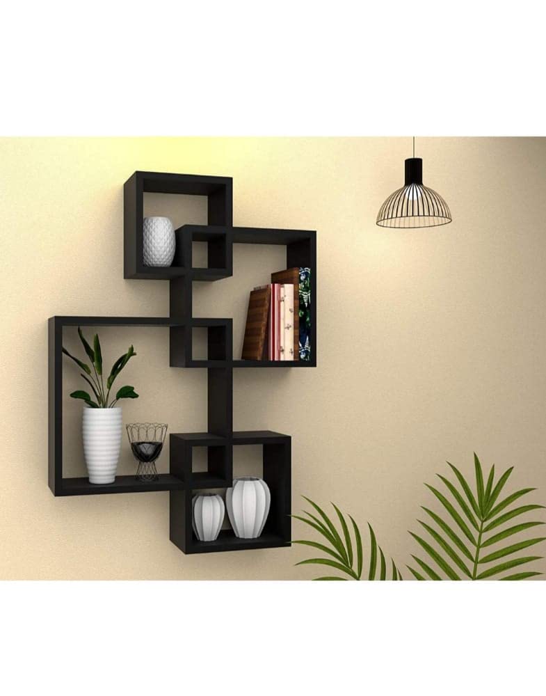 Wooden Wall Mounted Shelf Rack for Living Room Decor MDF (Medium ...