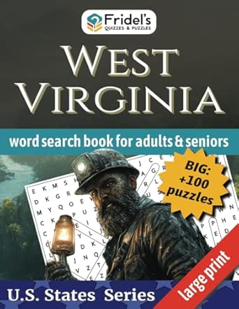 West Virginia Word Search Book for Adults & Seniors: +100 Large Print ...