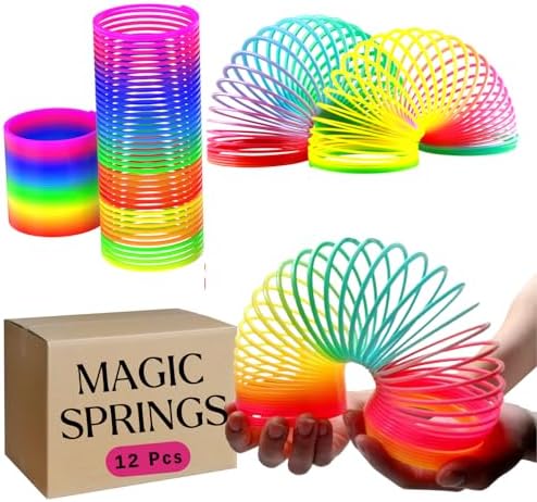LABEAUTE Slinky The Original Walking Spring Toy, Magic Rainbow Color ...