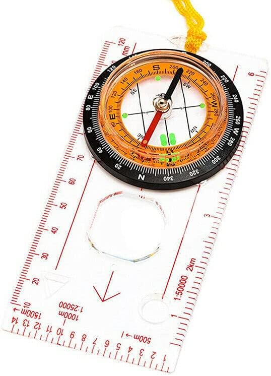 AIMALL 1/2X Orienteering Baseplate Compass for Hiking, Camping, Map ...
