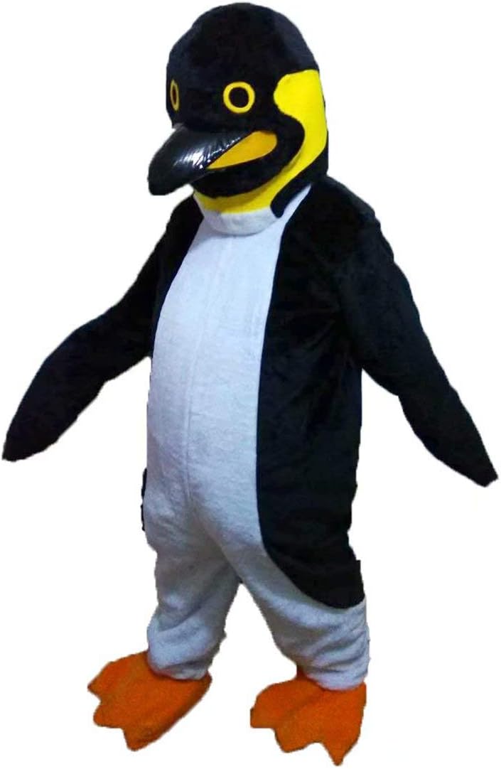 Amazon.com: Penguin Cartoon Costume Mascot Plush with Mask for Adult ...