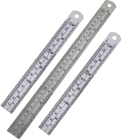 Ezeeport Stainless Steel Scale Ruler 30cm x 1 pc & 15cm x 2 pcs | Total ...
