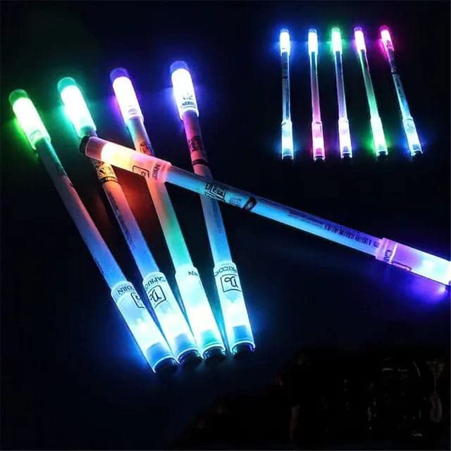 OP LED Spinning Rotatable Finger Pen - Non-Slip Coated LED Spinning Pen ...
